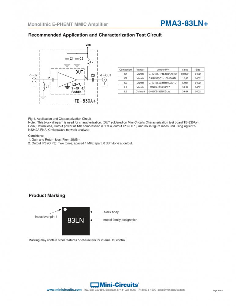 PMA3-83LN+ datasheet page 4