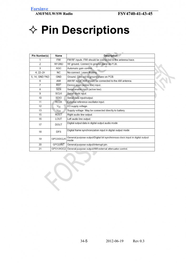 FSV4745 datasheet page 5