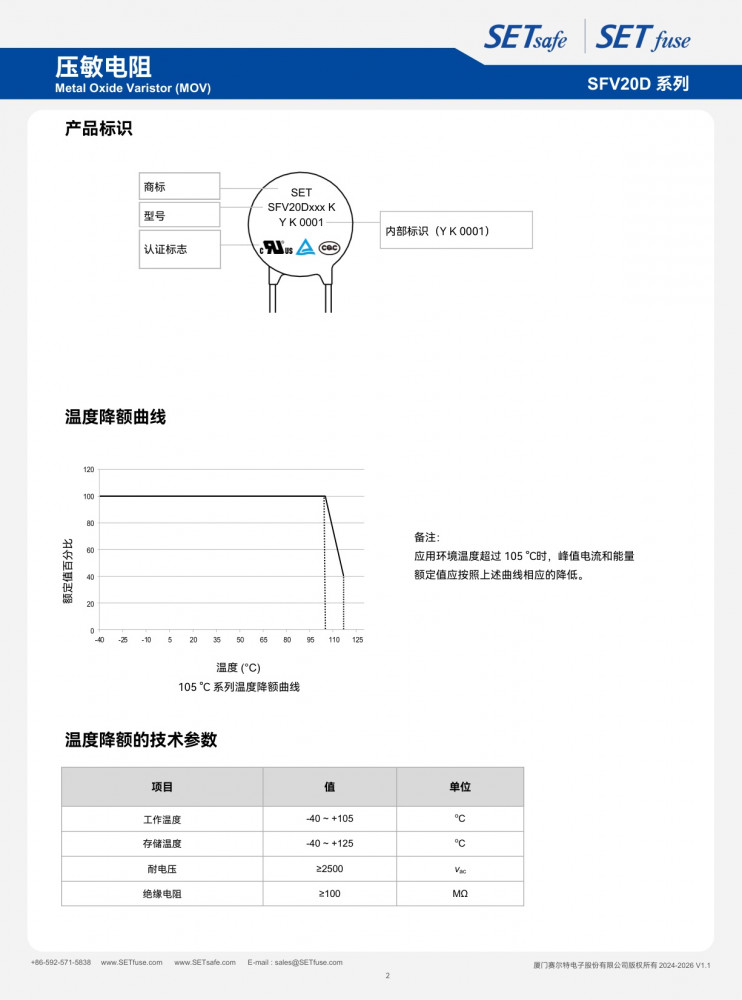 SFV20D470K datasheet page 2