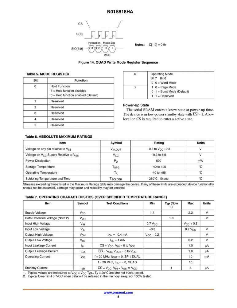 N01S818HA datasheet page 8