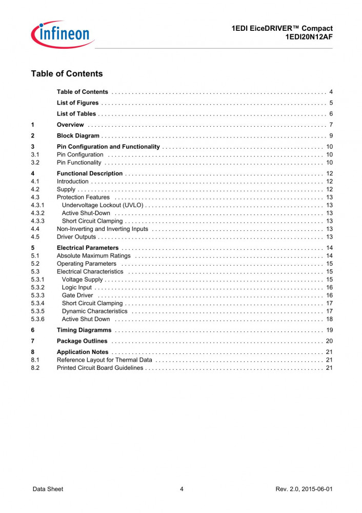 Infineon datasheet page 4
