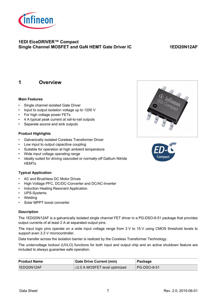 Infineon datasheet page 7