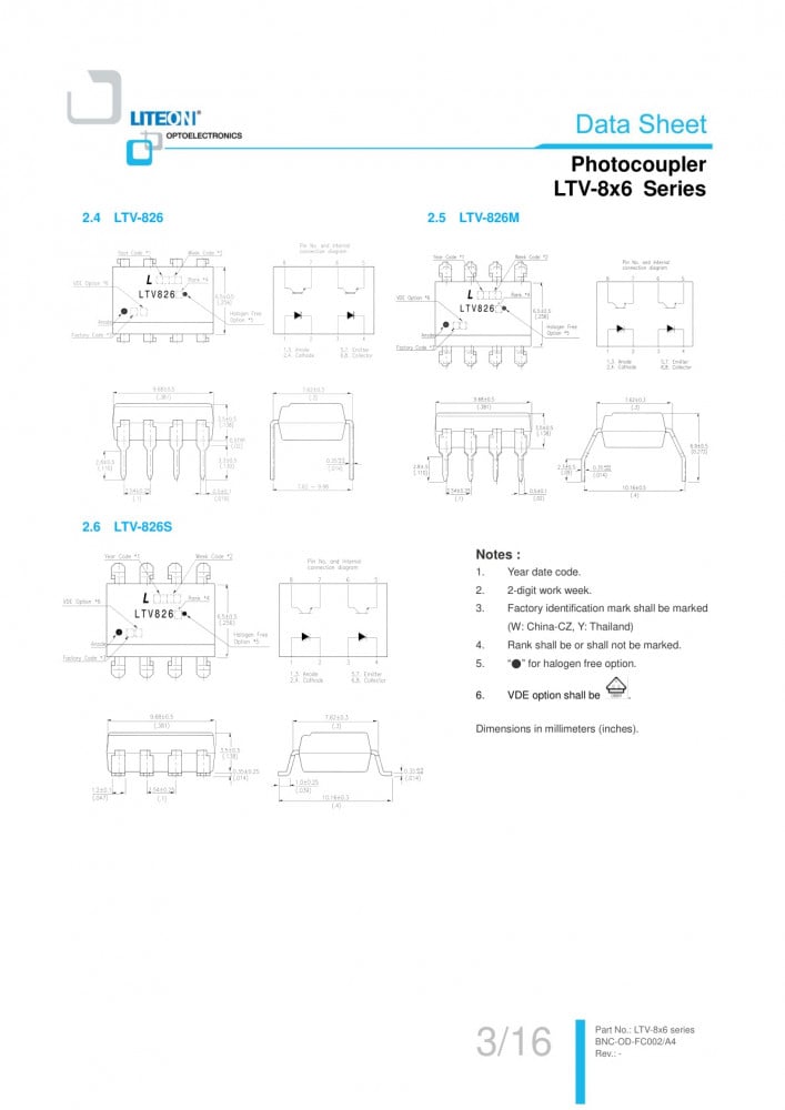 LTV-816 datasheet page 4