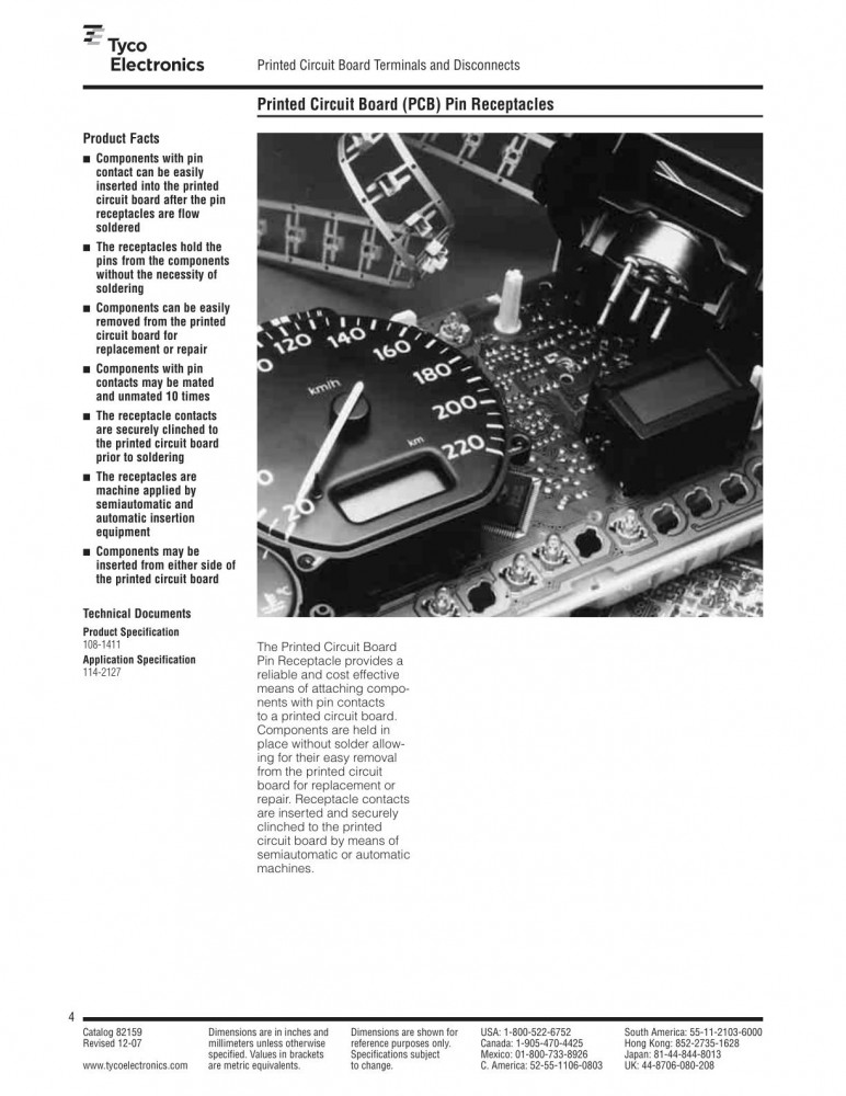 TE Connectivity PCB terminals catalog page 4
