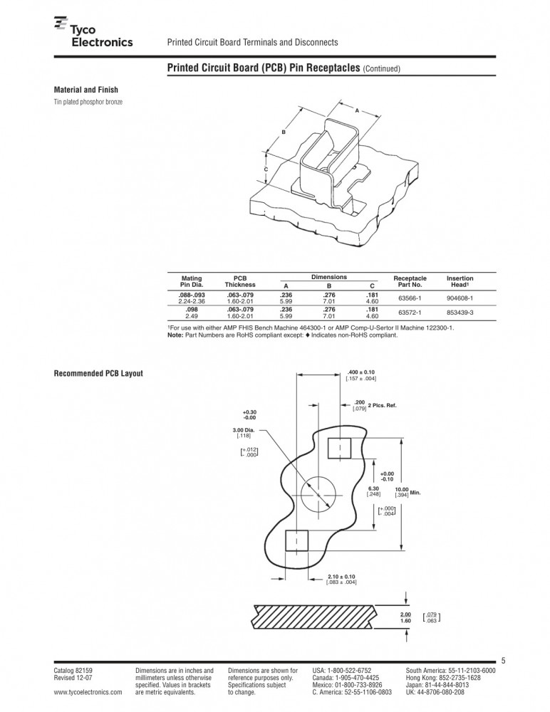 TE Connectivity PCB terminals catalog page 5