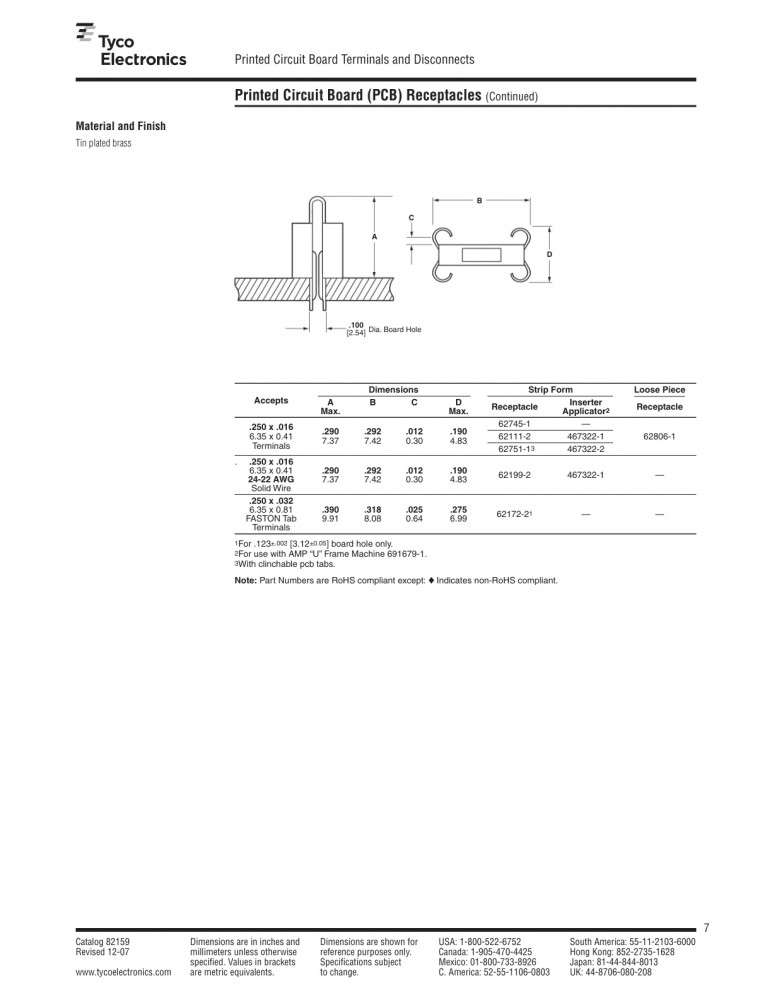 TE Connectivity PCB terminals catalog page 7