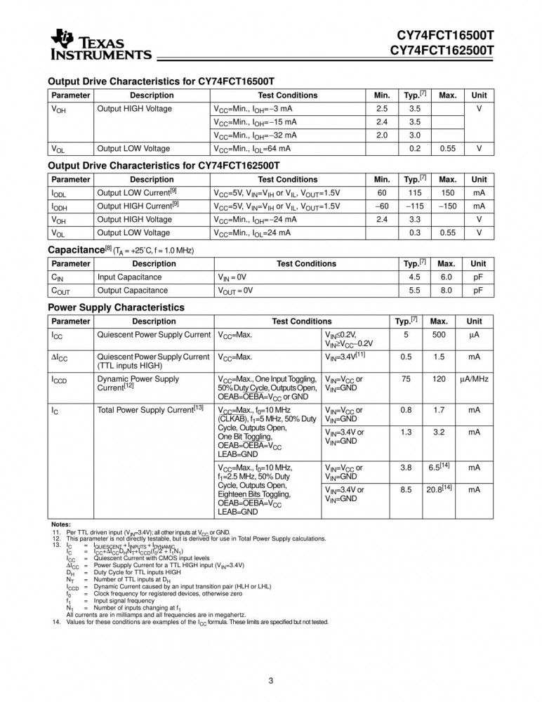 74FCT162500ATPVCT technical document page 3