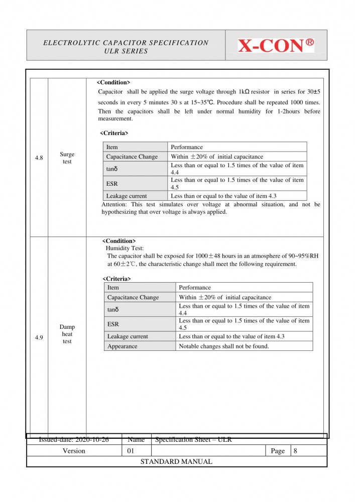 ULR series specification page 9