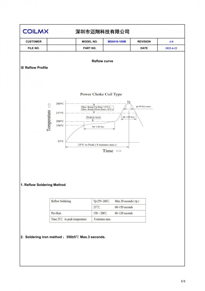 MS0418-100M datasheet page 8