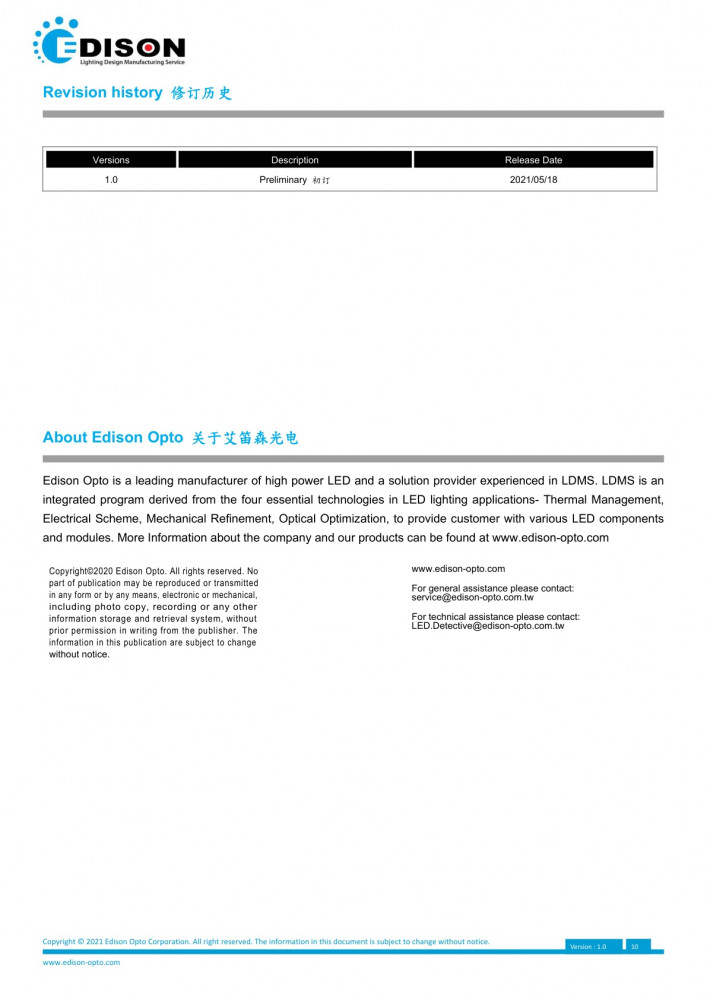Edison 8ECM150A3FB datasheet page 10