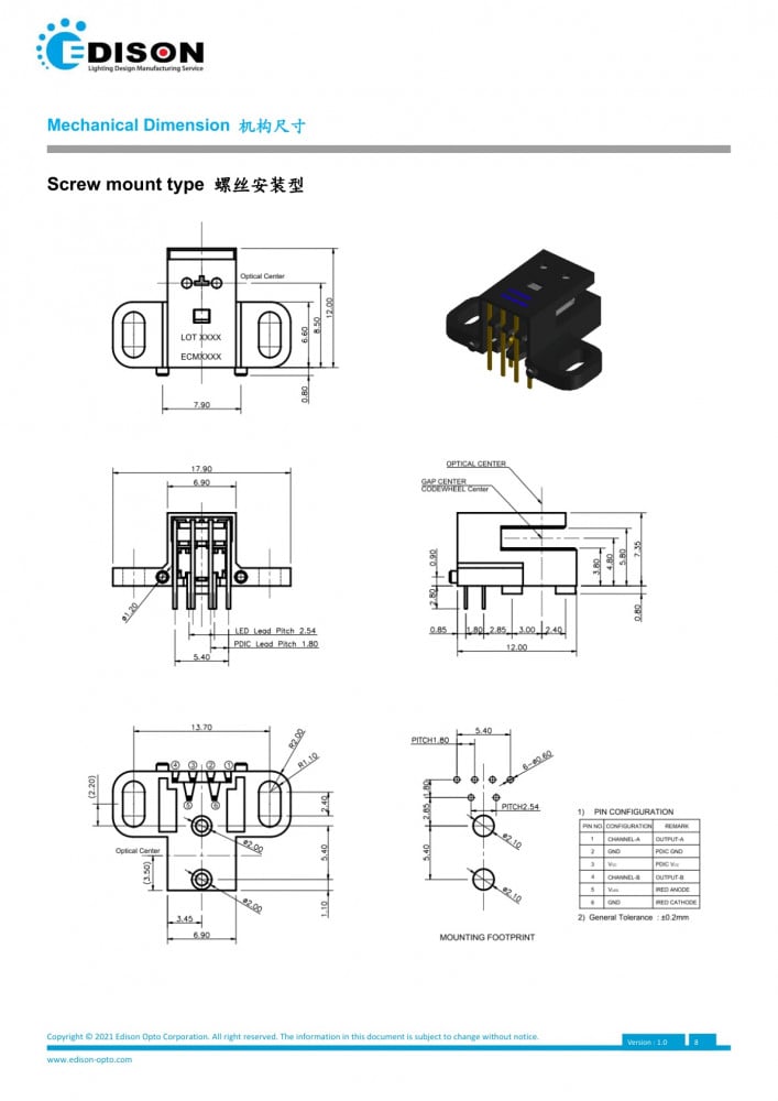 Edison 8ECM150A3FB datasheet page 8