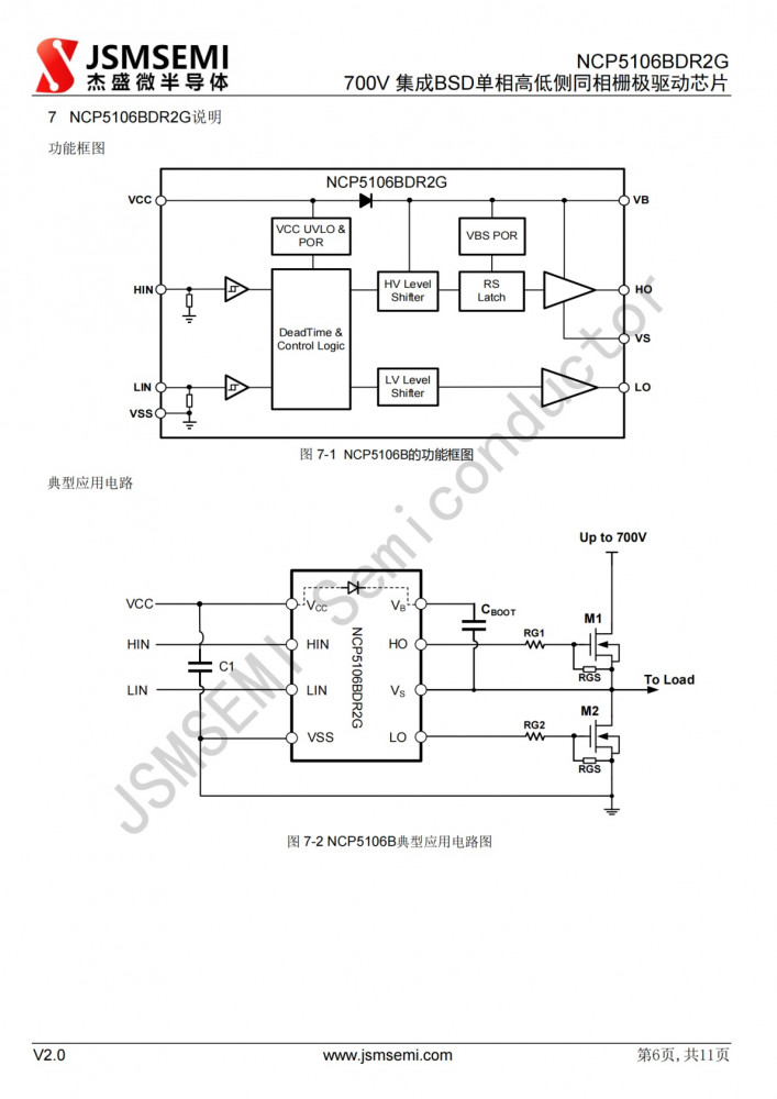NCP5106BDR2G-JSM datasheet page 6
