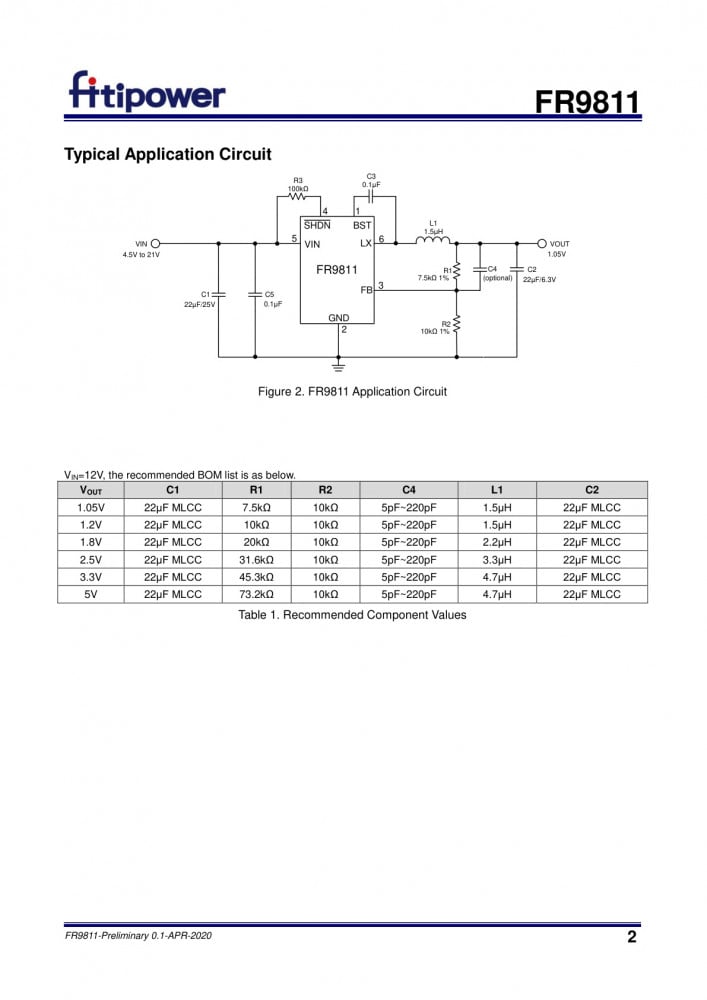 FR9811S6 datasheet page 2