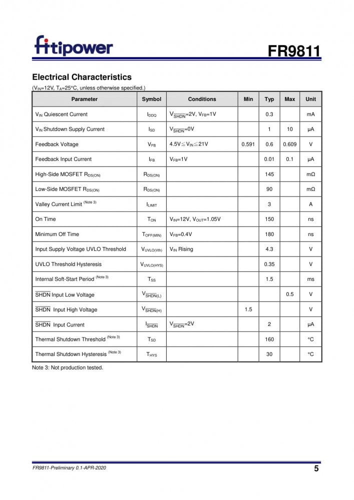 FR9811S6 datasheet page 5