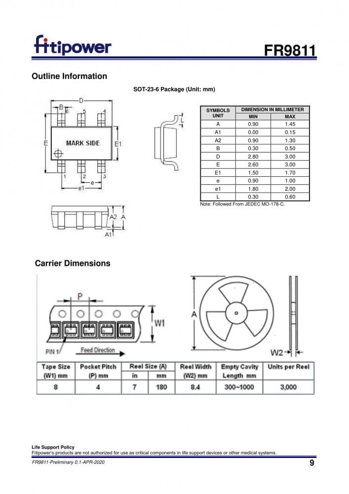 FR9811S6 datasheet page 9
