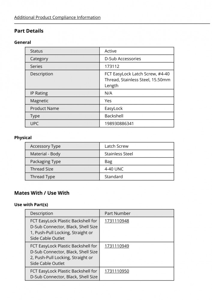 MOLEX 1731121921 drawing, page 2