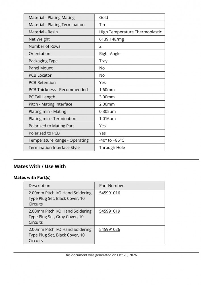 MOLEX 554451029 technical drawing page 3