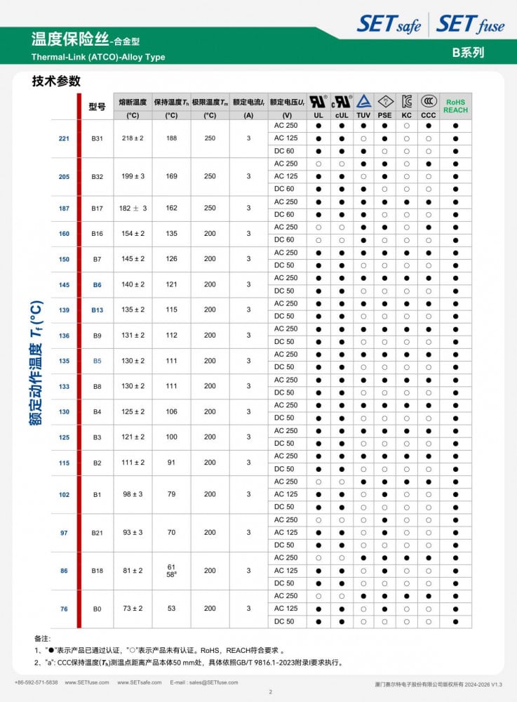 SET B18 datasheet page 2