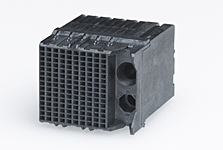 Impact 100 Ohm 5 Pair Right-Angle Daughtercard Receptacle, Right Guided,  12 Columns, 180 Circuits, Plated Through Hole Dimension 0.39mm, Lead-Free