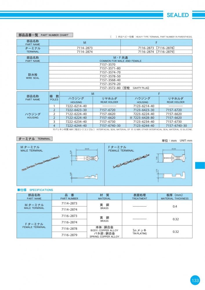 YAZAKI connector document page 2