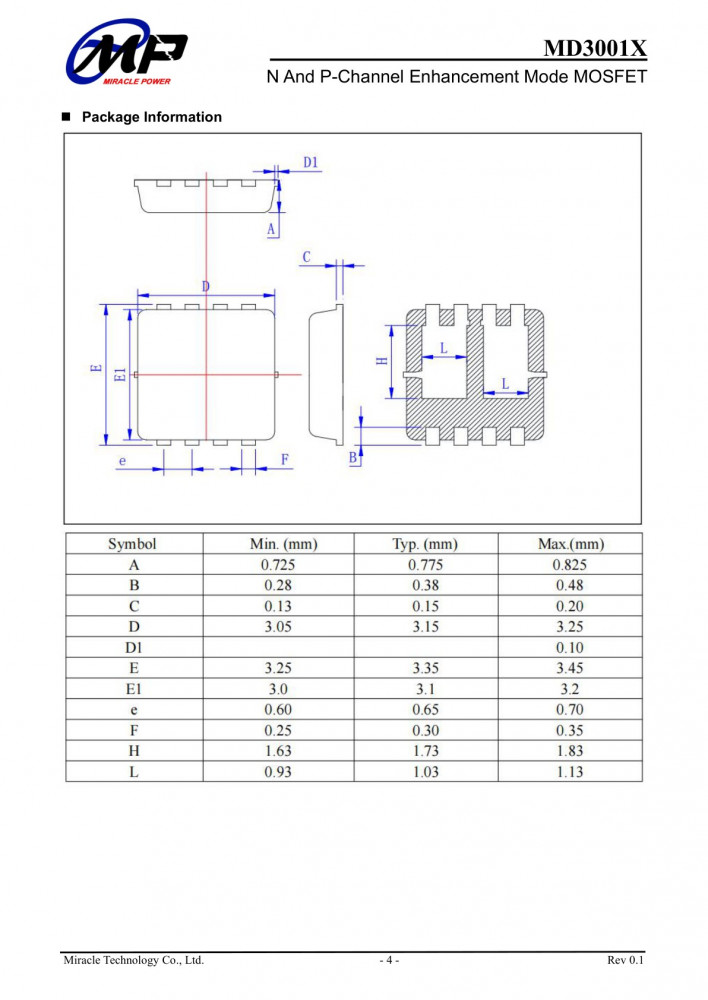MD3001X datasheet page 4