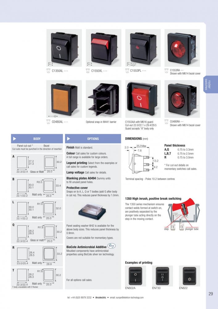 Bulgin switch catalogue page 2