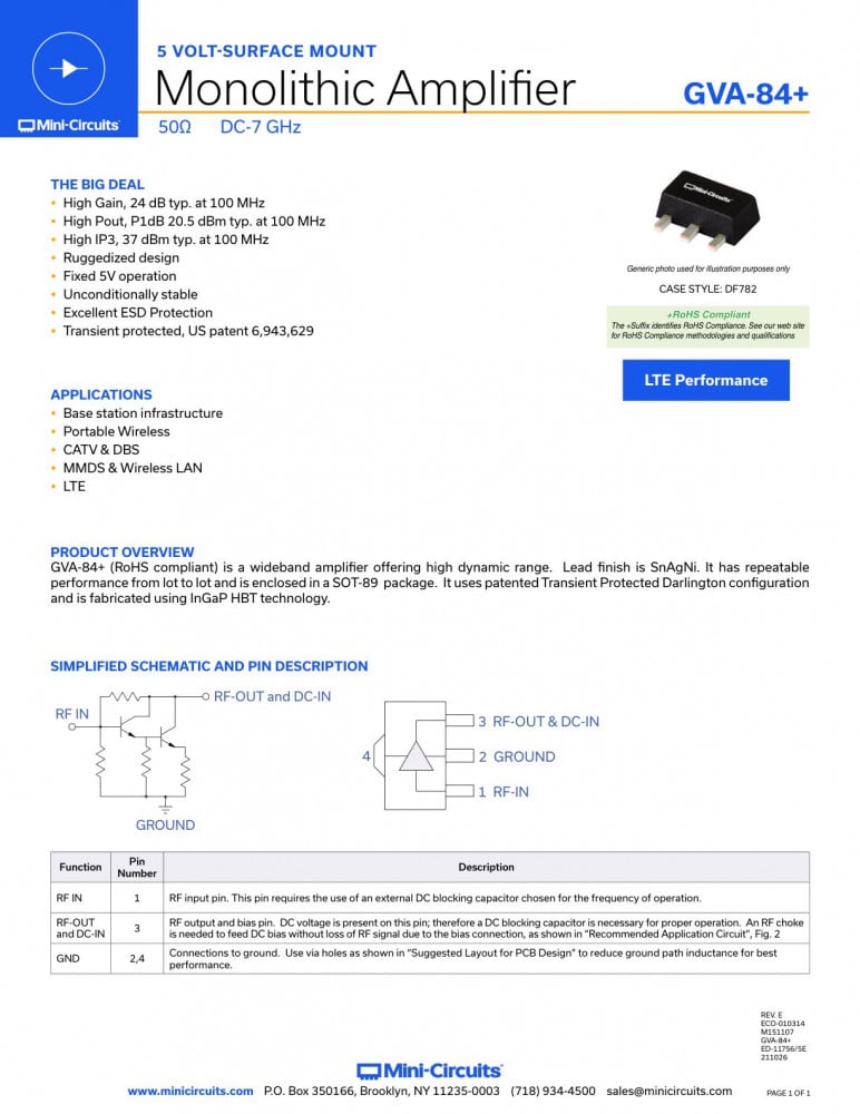 GVA-84+ technical document page 1
