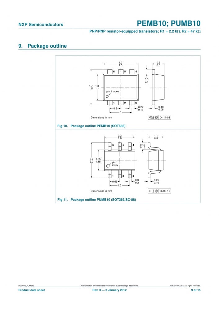 PUMB10F datasheet page 10