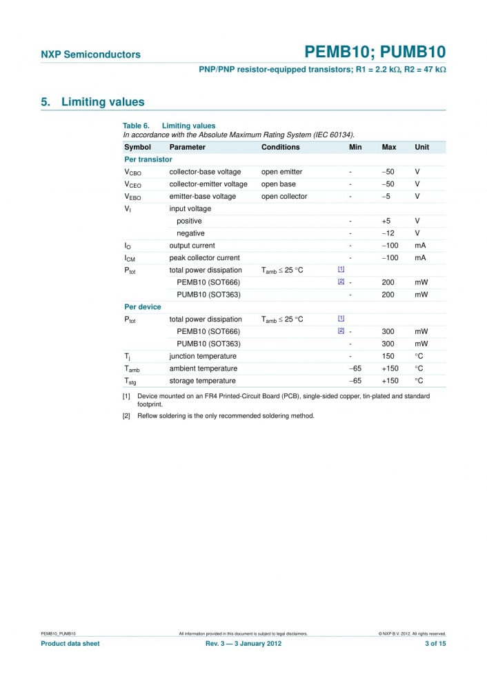PUMB10F datasheet page 4