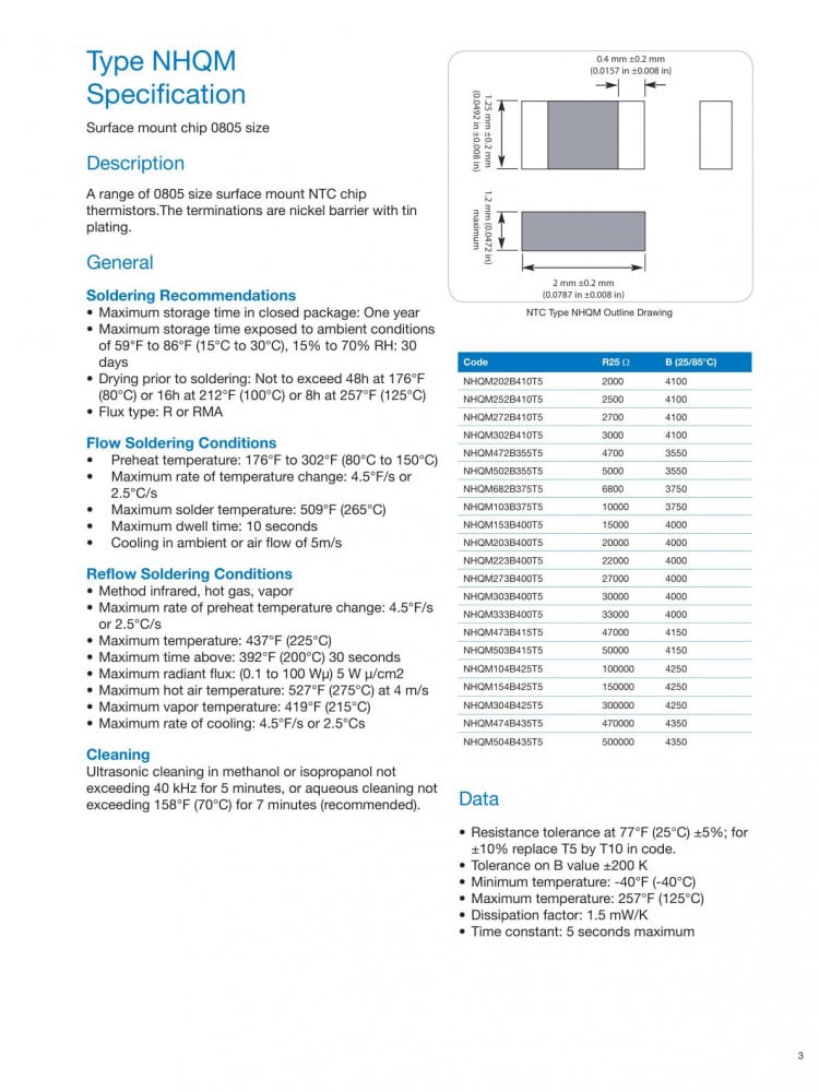 Amphenol NTC datasheet page 3