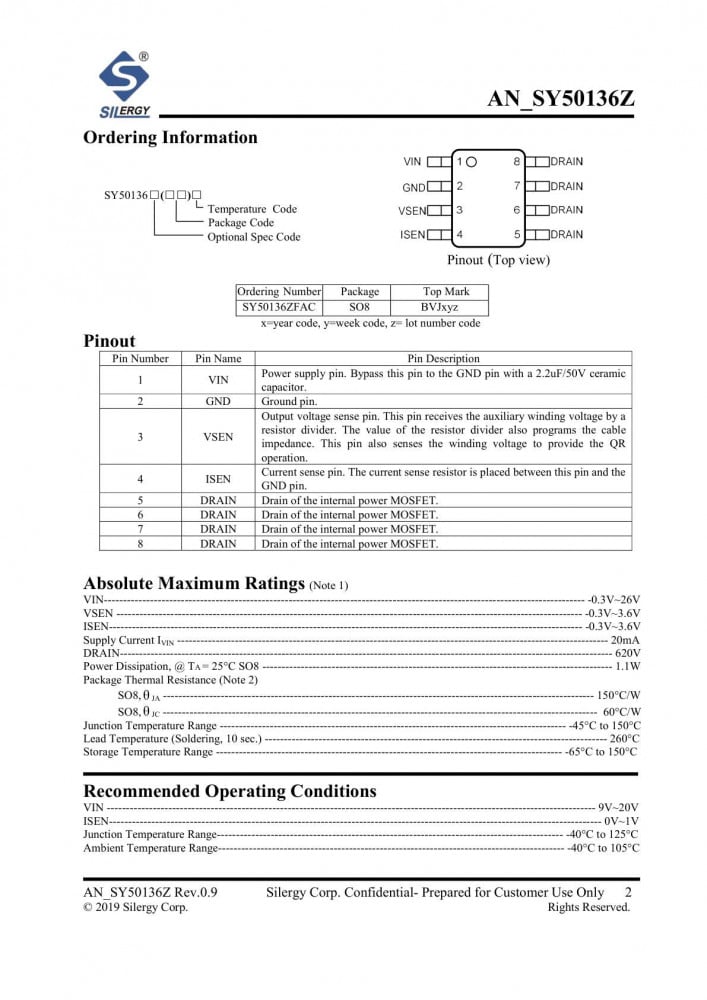 SY50136ZFAC datasheet page 2