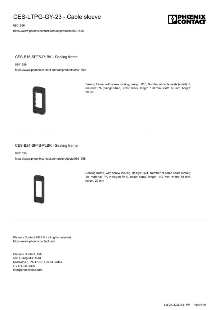 Phoenix Contact 0801696 documentation page 9