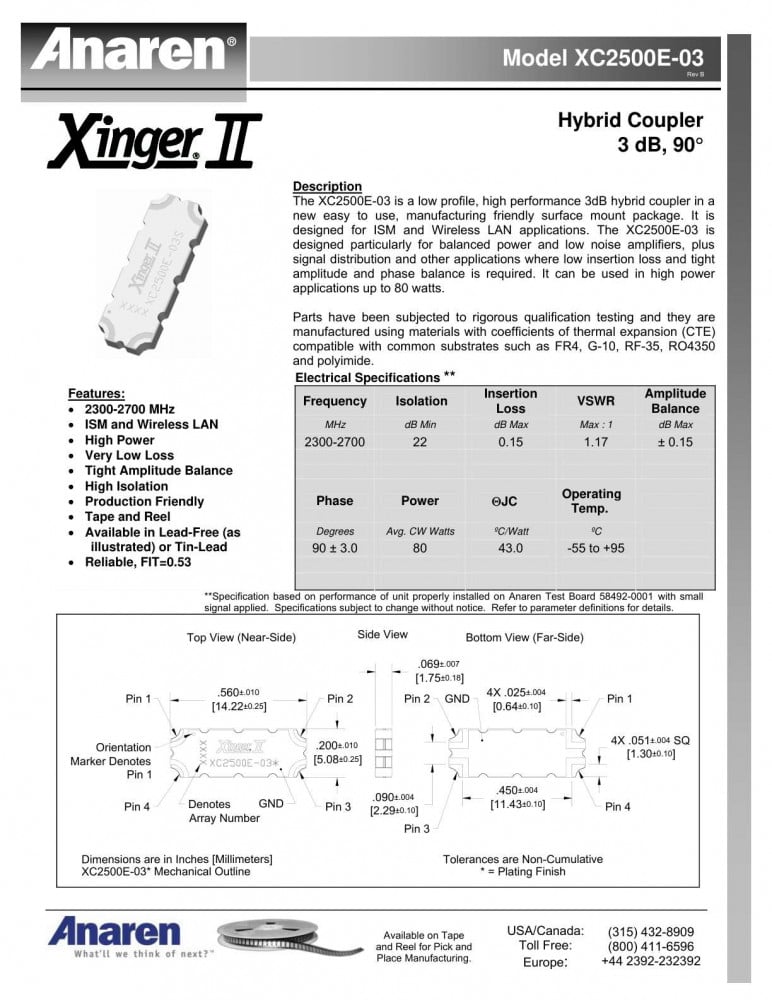 XC2500E-03S datasheet page 1