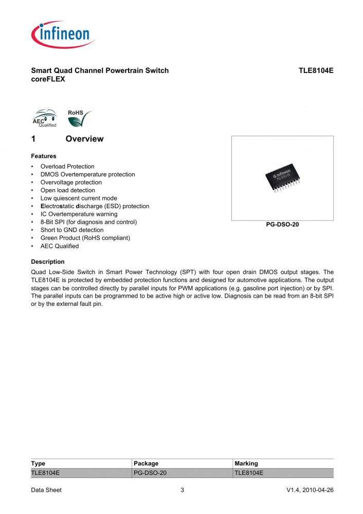 TLE8104E datasheet page 3