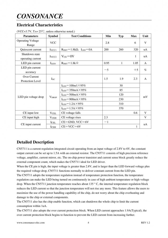 CN5711 datasheet page 4