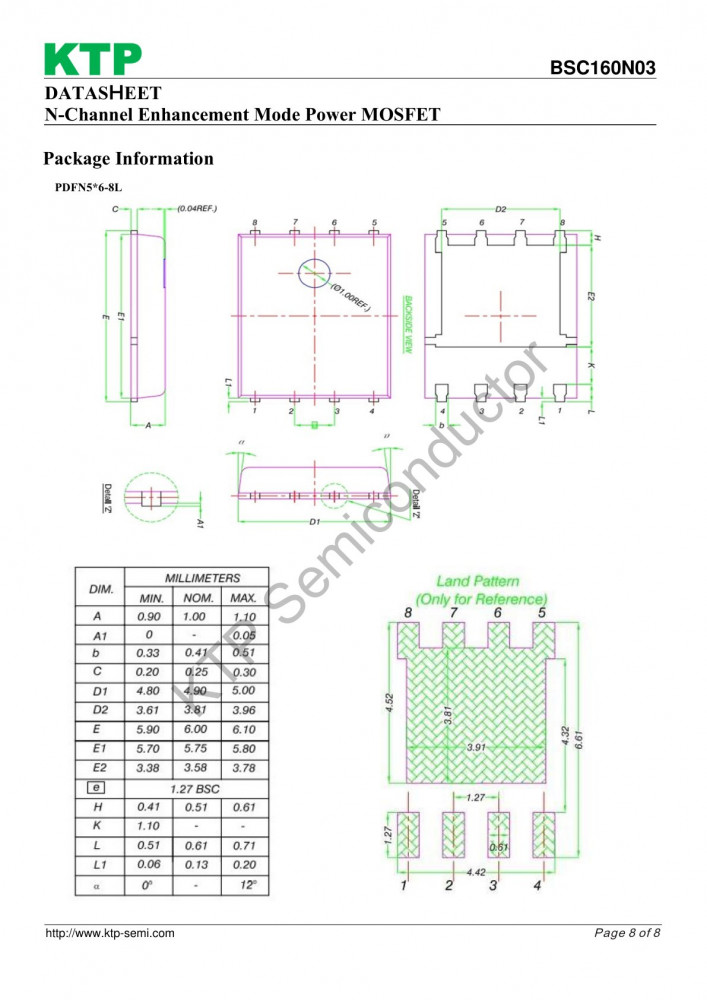 BSC160N03 datasheet page 8