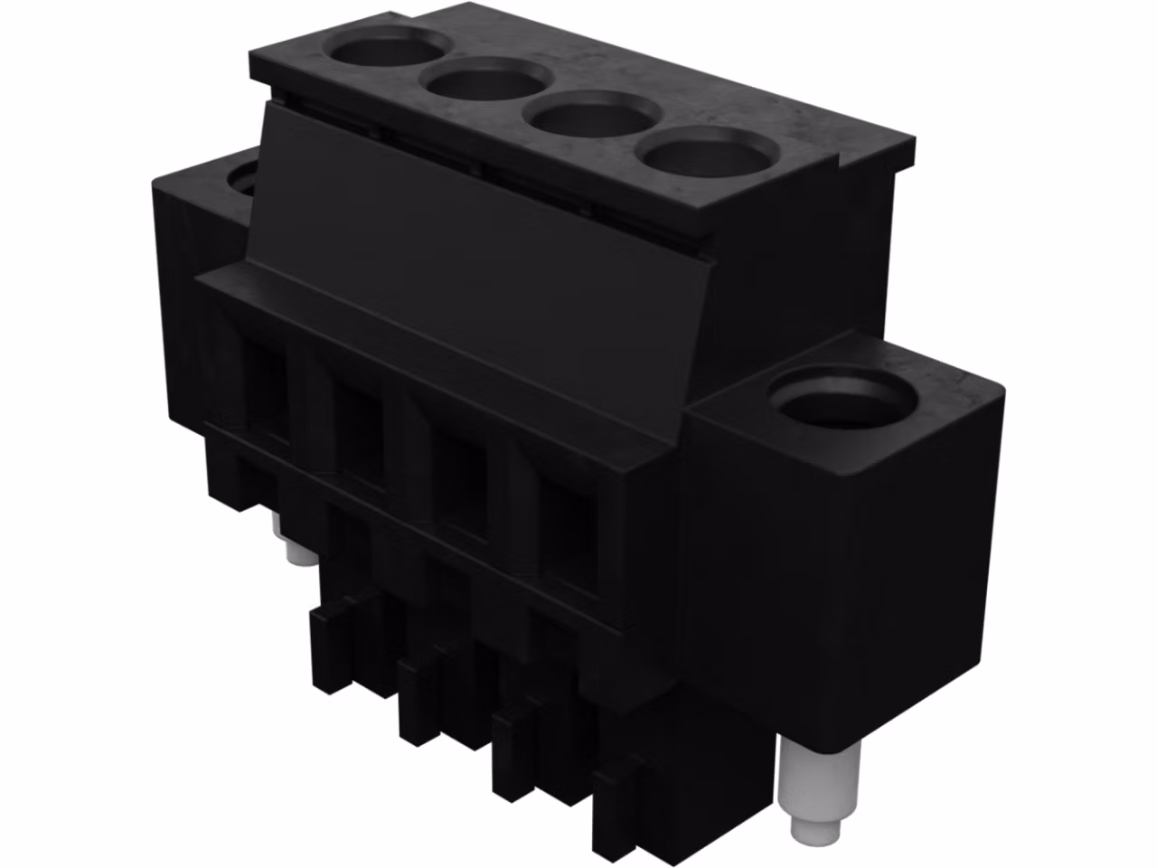 3.81mm Pitch Eurostyle Vertical Plug, with Retention Screws and Standard Imprinting, Front Wire Entry, Gold (Au) Plated, Black, 4 Circuits for sale