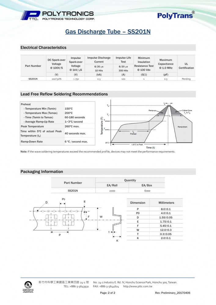 SS201N technical document page 2