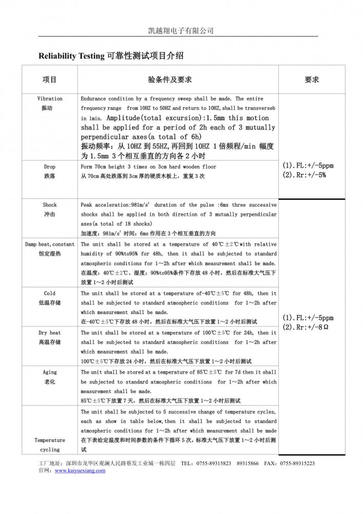 KYX K2B271200810 specification page 4