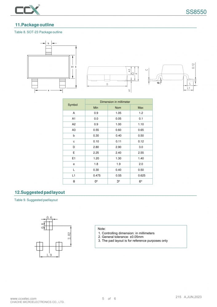 SS8550 datasheet page 5