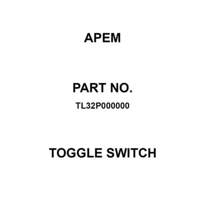 APEM TL39P000000 Toggle Switch