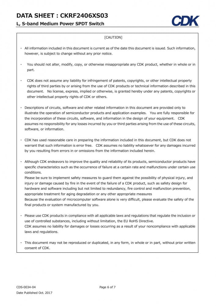 CKRF2406XS03-C2 datasheet page 6