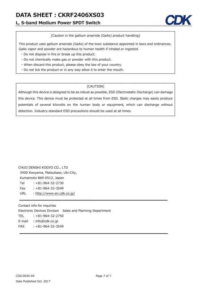 CKRF2406XS03-C2 datasheet page 7