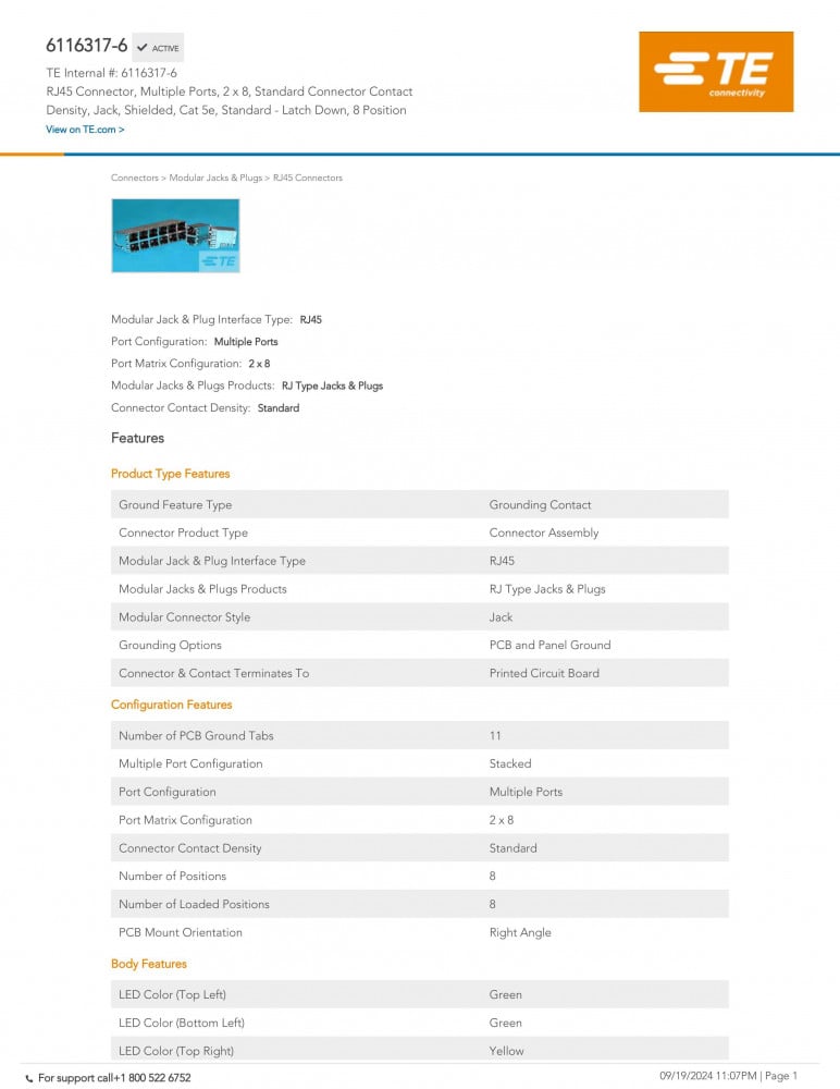 6116317-6 technical document page 1