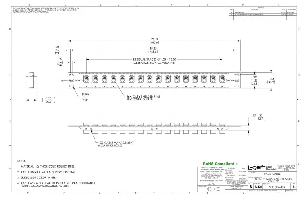 L-com PR175C6-16S technical document preview