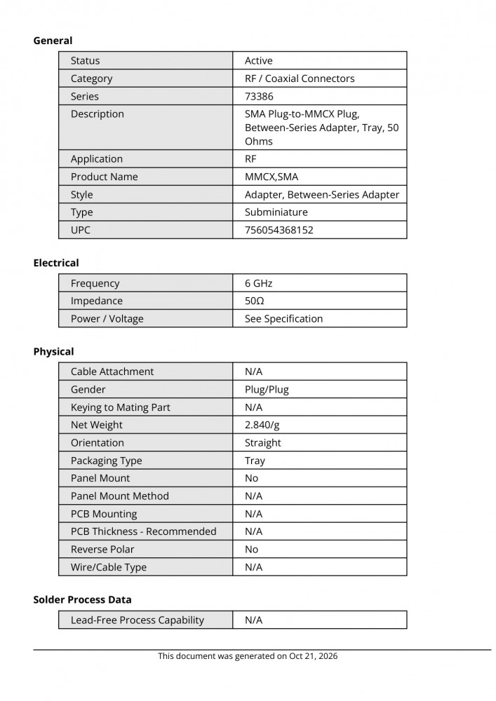 MOLEX 733860300 product document image, page 2