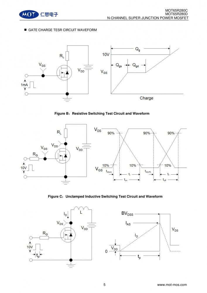 MOT65R280D datasheet page 5