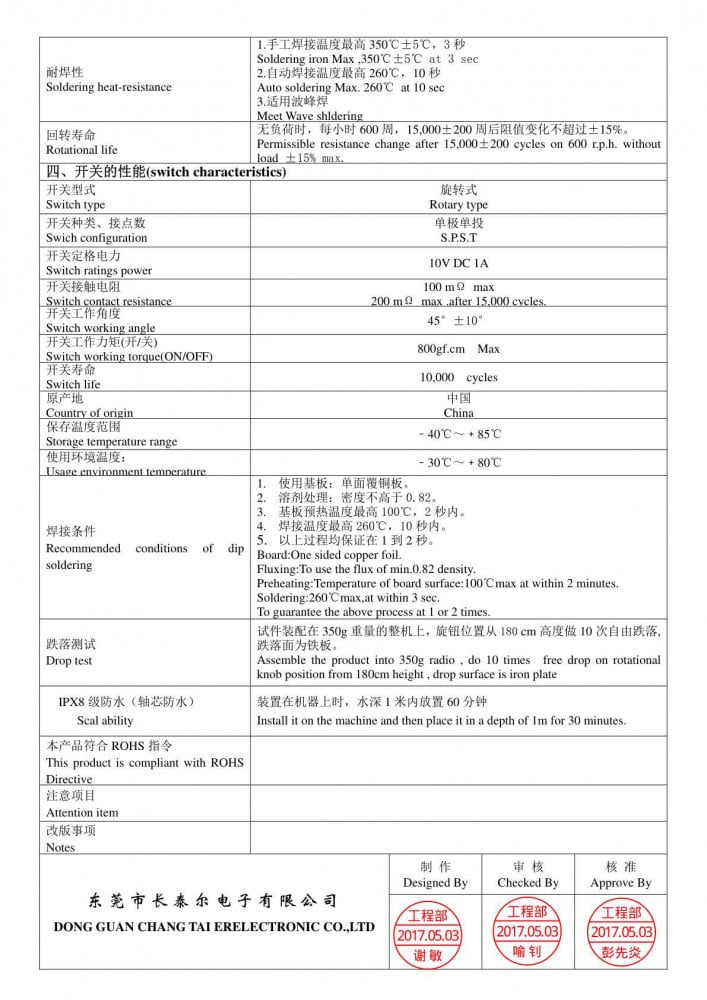 CTR R085A0NS specification page 2