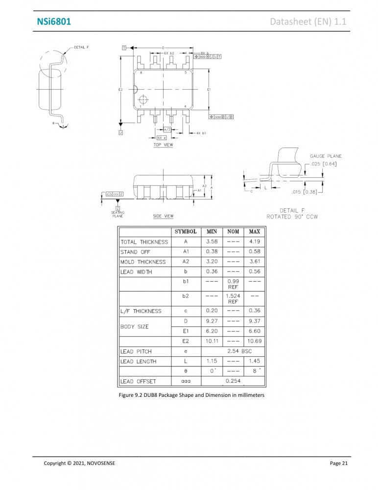 NSi6801 technical document page 2
