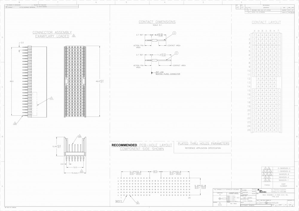 TE Connectivity 3-5646529-0 technical drawing page 1